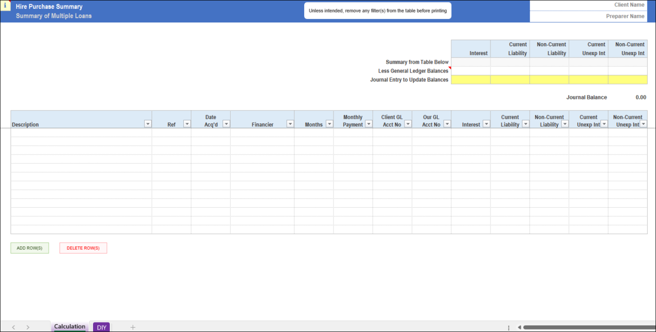 Hire Purchase Schedules - Weekly - Fortnightly - Monthly - Structured