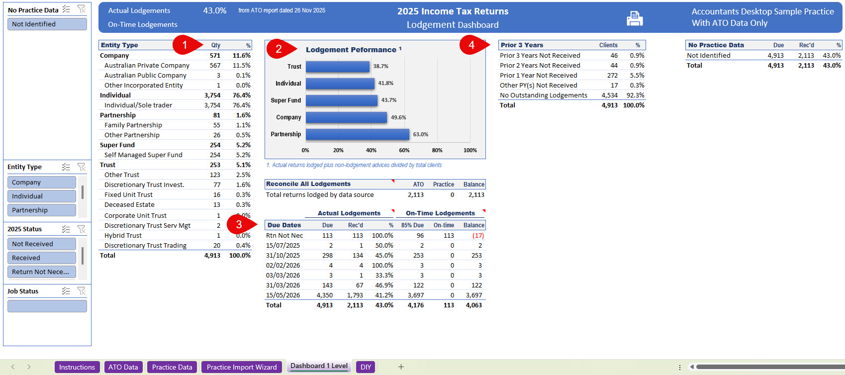 Main Menu - Accountants Desktop