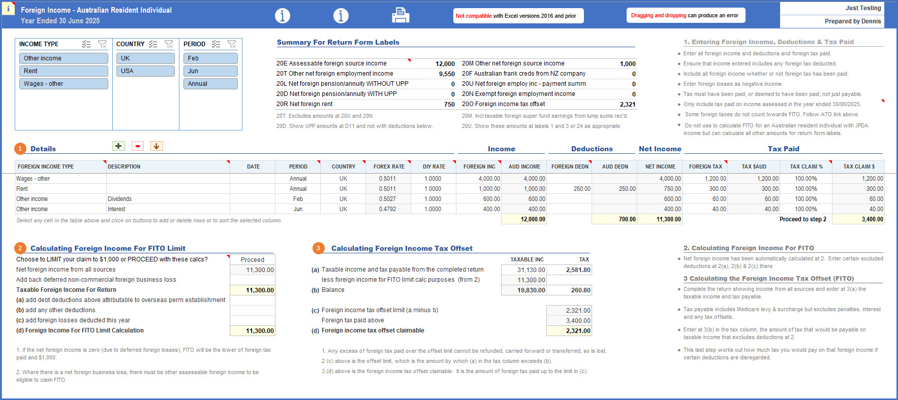 Main Menu - Accountants Desktop